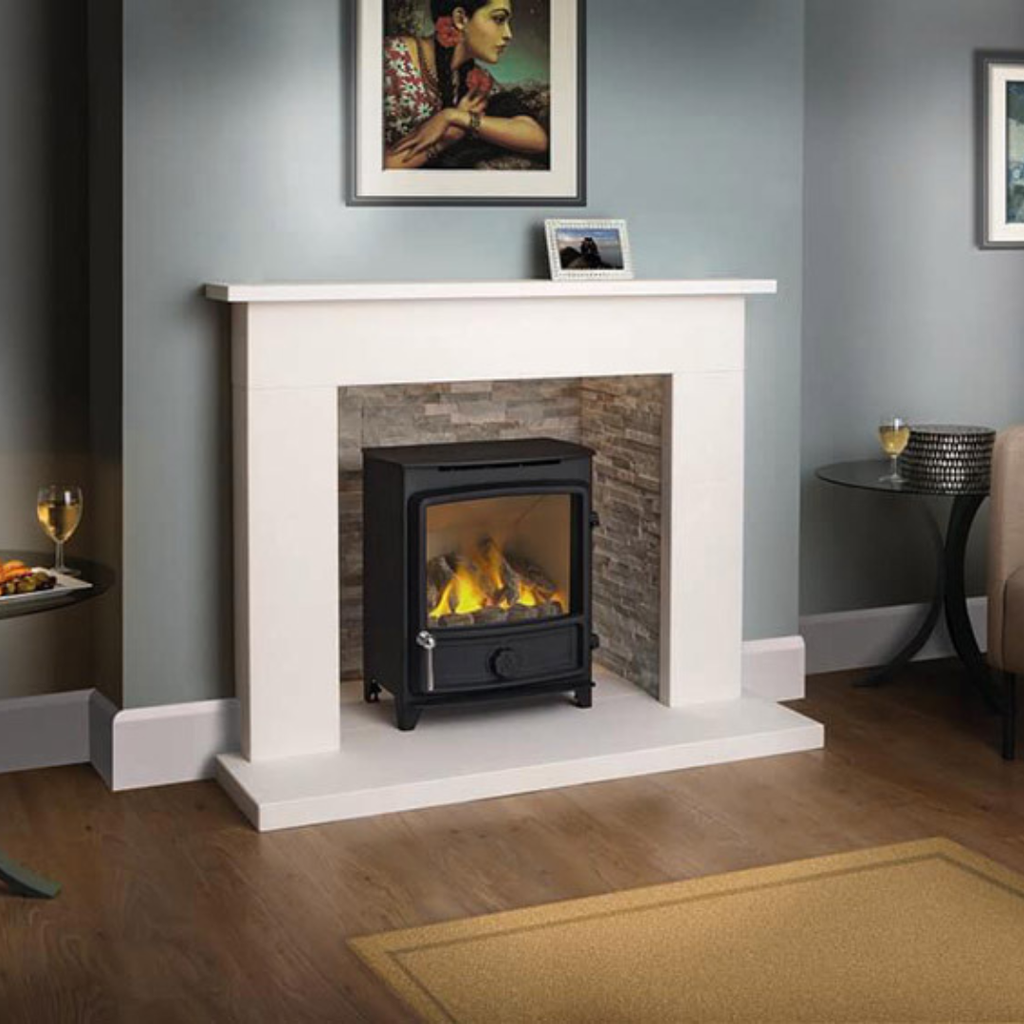 Beckford 48" Aegean Limestone Fireplace Mantel - FDC – Greenfield Services