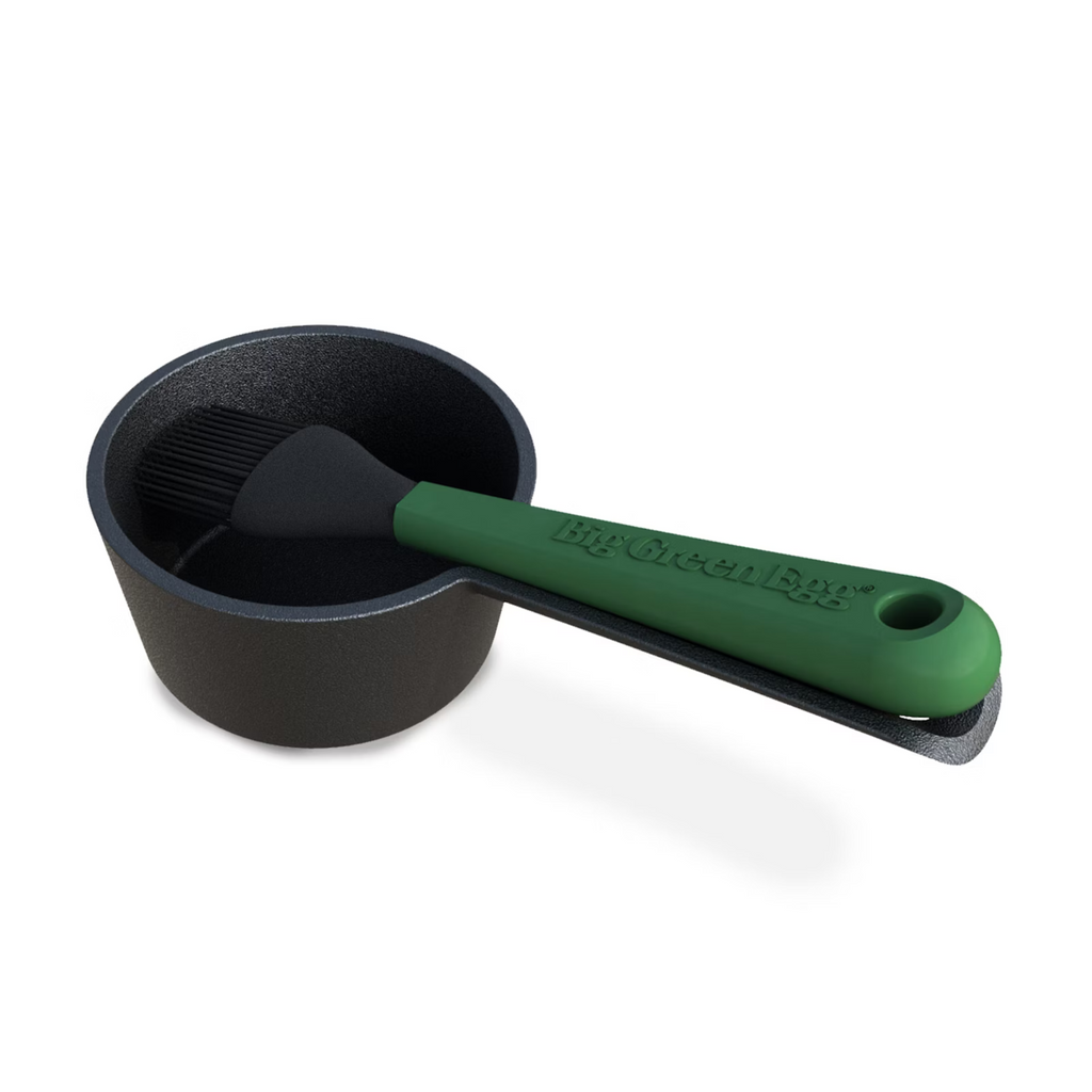 Cast Iron Sauce Pot with Basting Brush - Big Green Egg – Greenfield ...