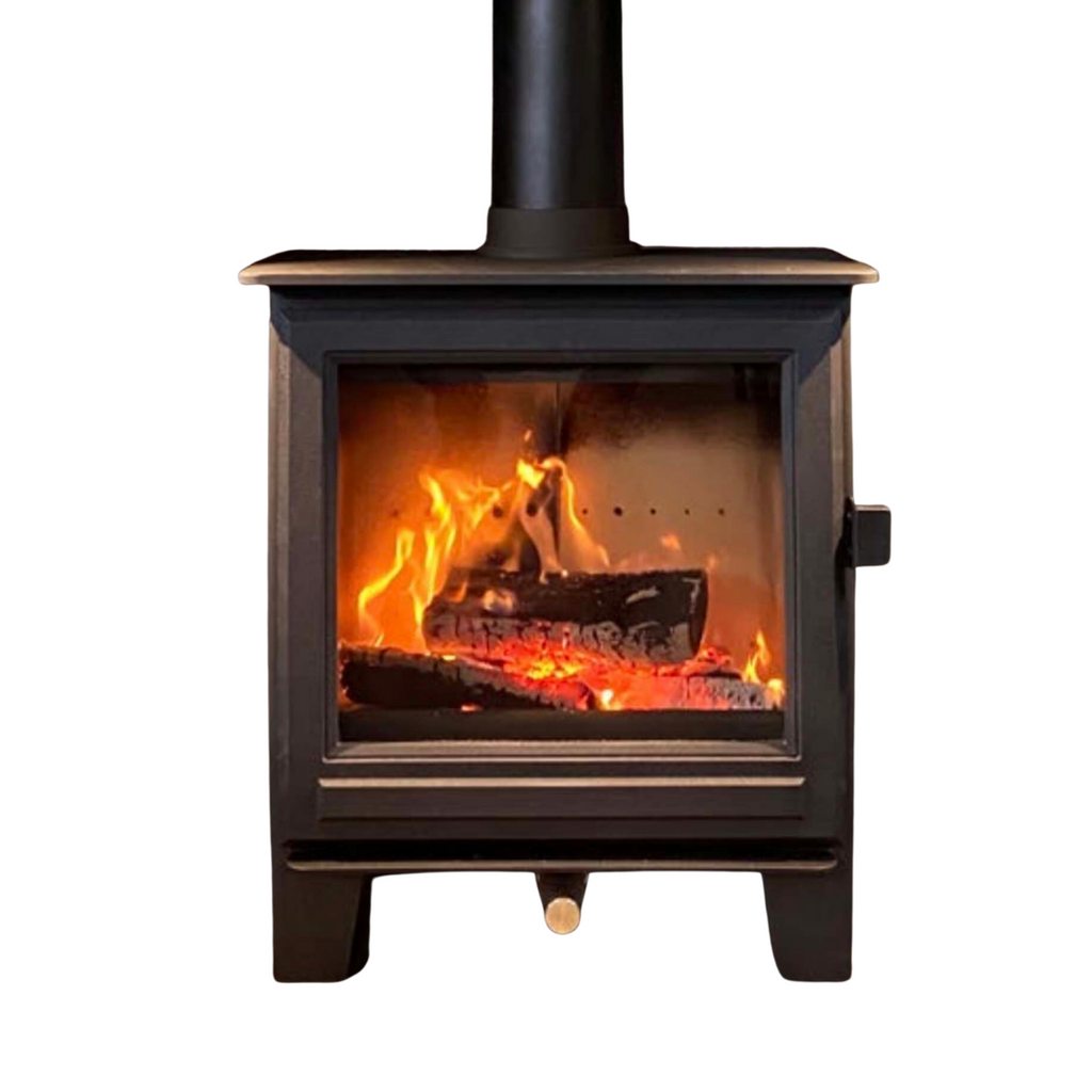Sudbury 5kW Woodburning Freestanding Stove - Clock – Greenfield Services