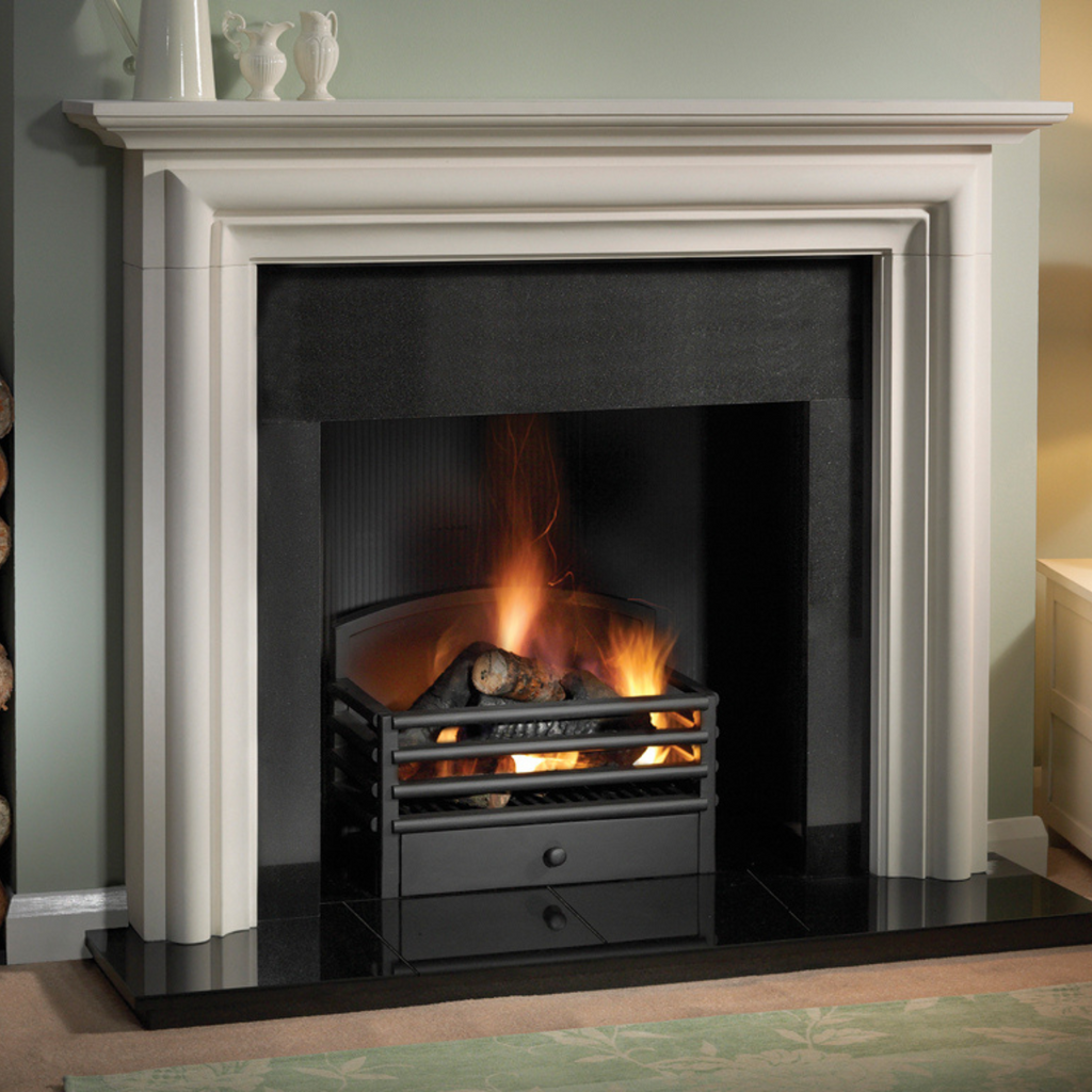 Colby 54" Aegean Limestone Fireplace Mantel - The Gallery Collection ...