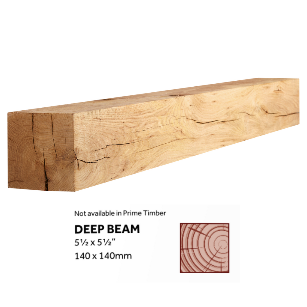 Deep Beam Solid Oak Fireplace Beam Complete with Easy-Fix Kit - Focus ...