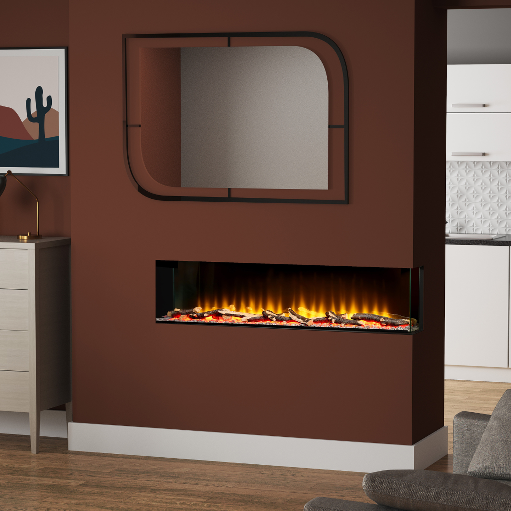 Invision 3SL 3-Sided Media Wall Electric Fire (1000, 1250) - Flare ...