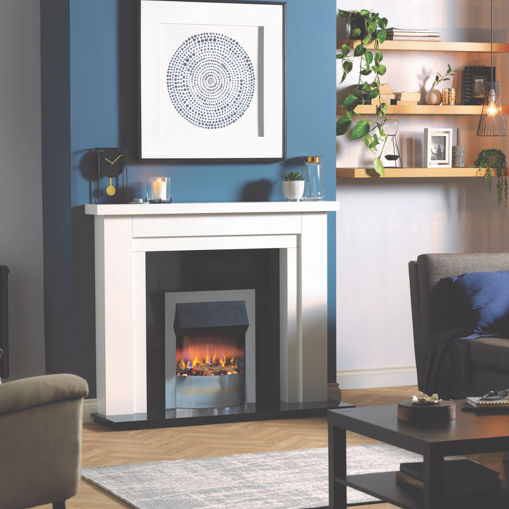 Portree Chrome Optiflame 3D Inset Electric Fire - Dimplex – Greenfield ...