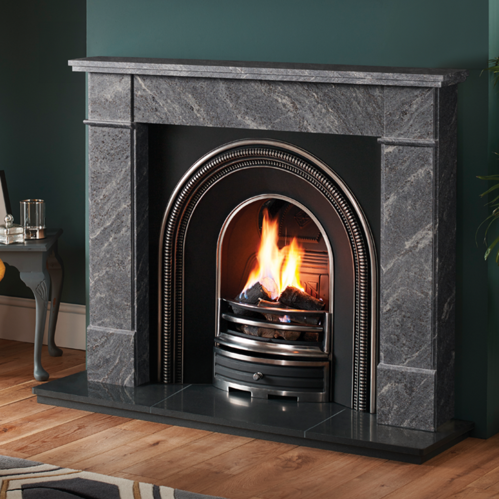 Rothwell 54" Pearl Grey Granite Fireplace Mantel Capital Fireplaces ...