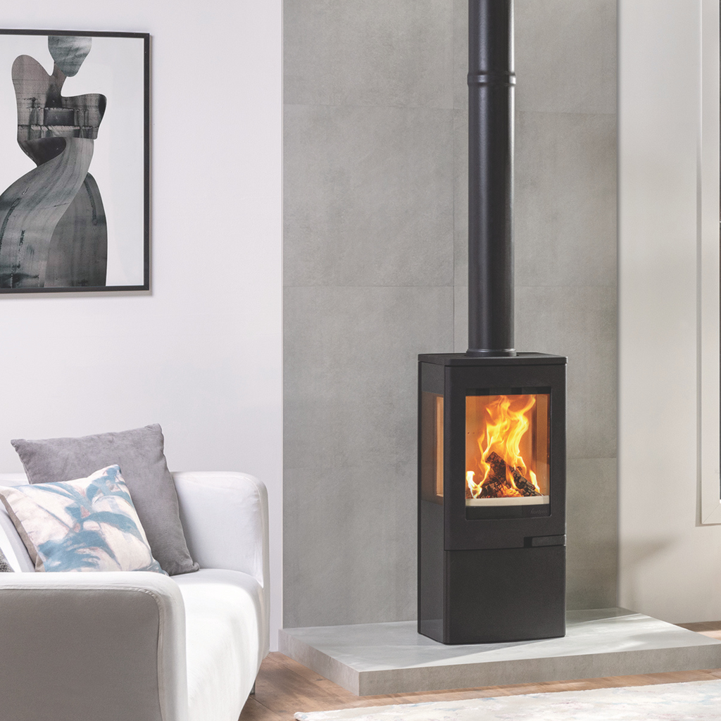 Uno 4 Wood Burning Stove with Log Store Base - Nordpeis – Greenfield ...